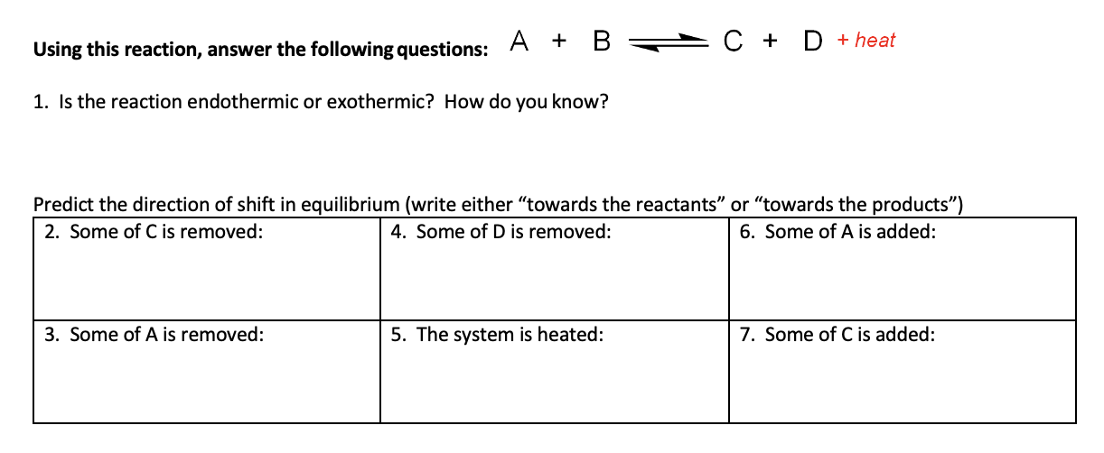 Solved Using this reaction, answer the following questions: | Chegg.com