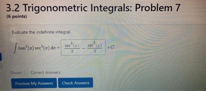 Solved 3.7 Improper Integrals: Problem 6 (6 points) Compute | Chegg.com
