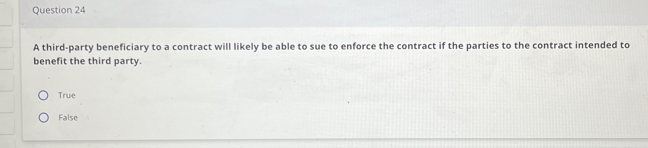 Solved Question 24A third-party beneficiary to a contract | Chegg.com