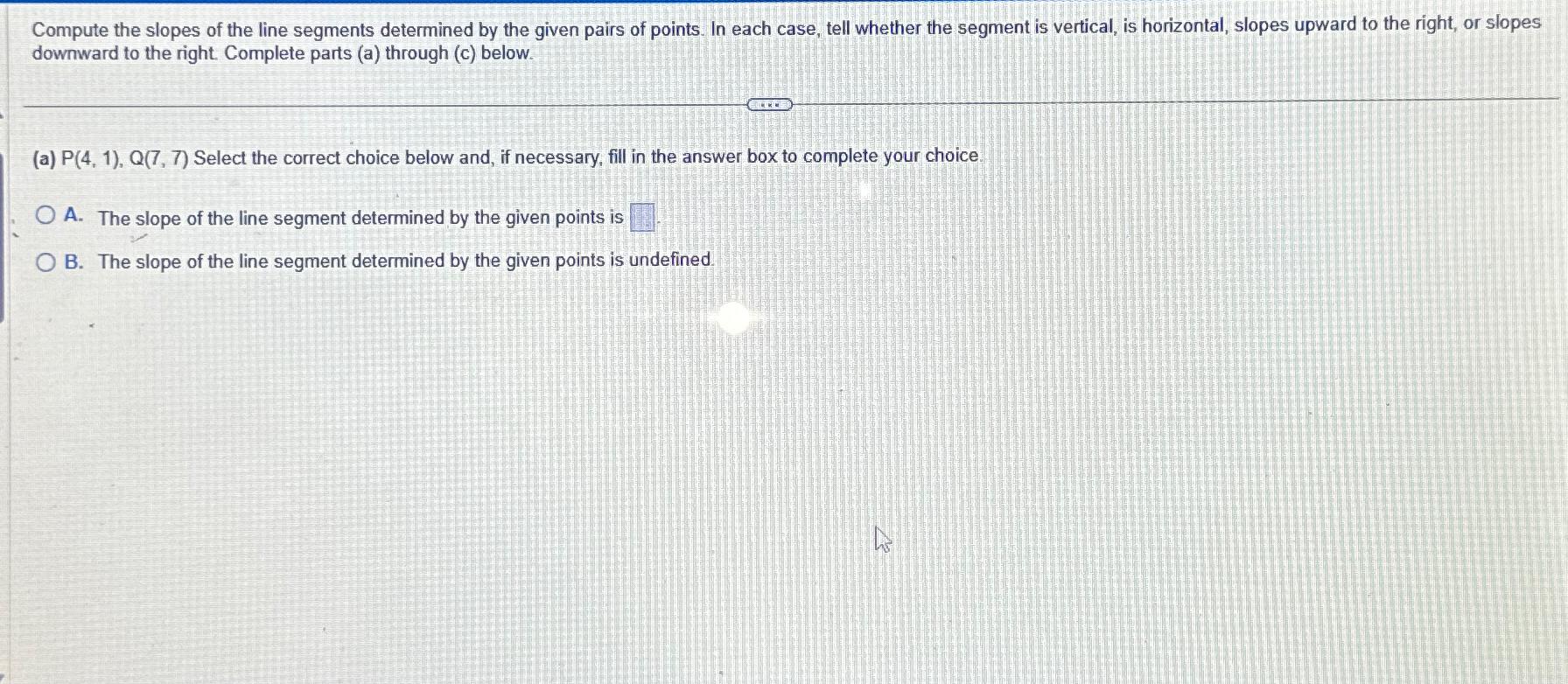 Solved Compute the slopes of the line segments determined by | Chegg.com