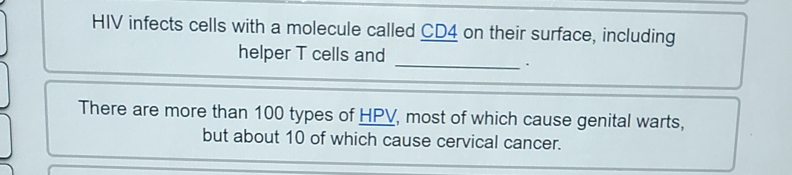 Solved HIV infects cells with a molecule called CD4 ﻿on | Chegg.com