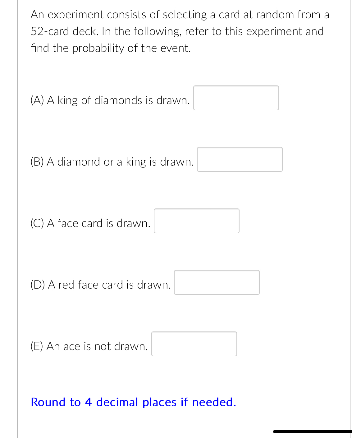 An experiment consists of selecting a card at random | Chegg.com