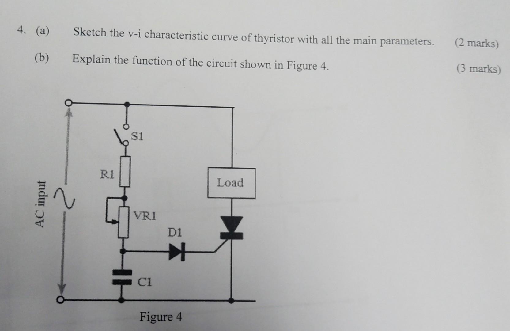 4. (a) Sketch the v-i characteristic curve of | Chegg.com