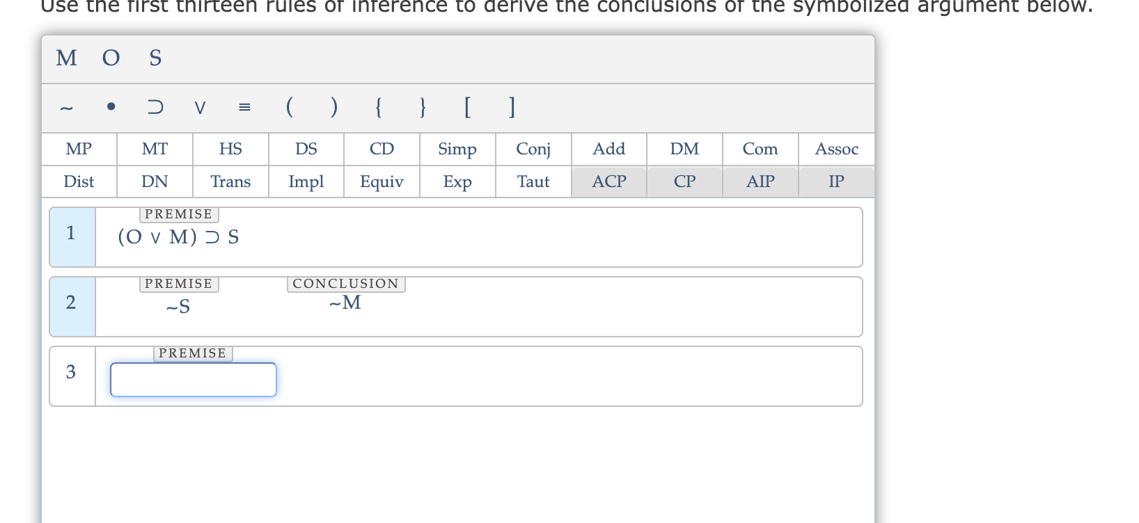 Solved intro to ﻿logic: Use the rirst thirteen rules of | Chegg.com