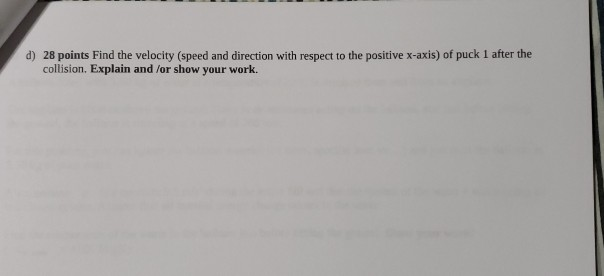 Solved 2) 48 points 2 Two pucks slide towards each other | Chegg.com