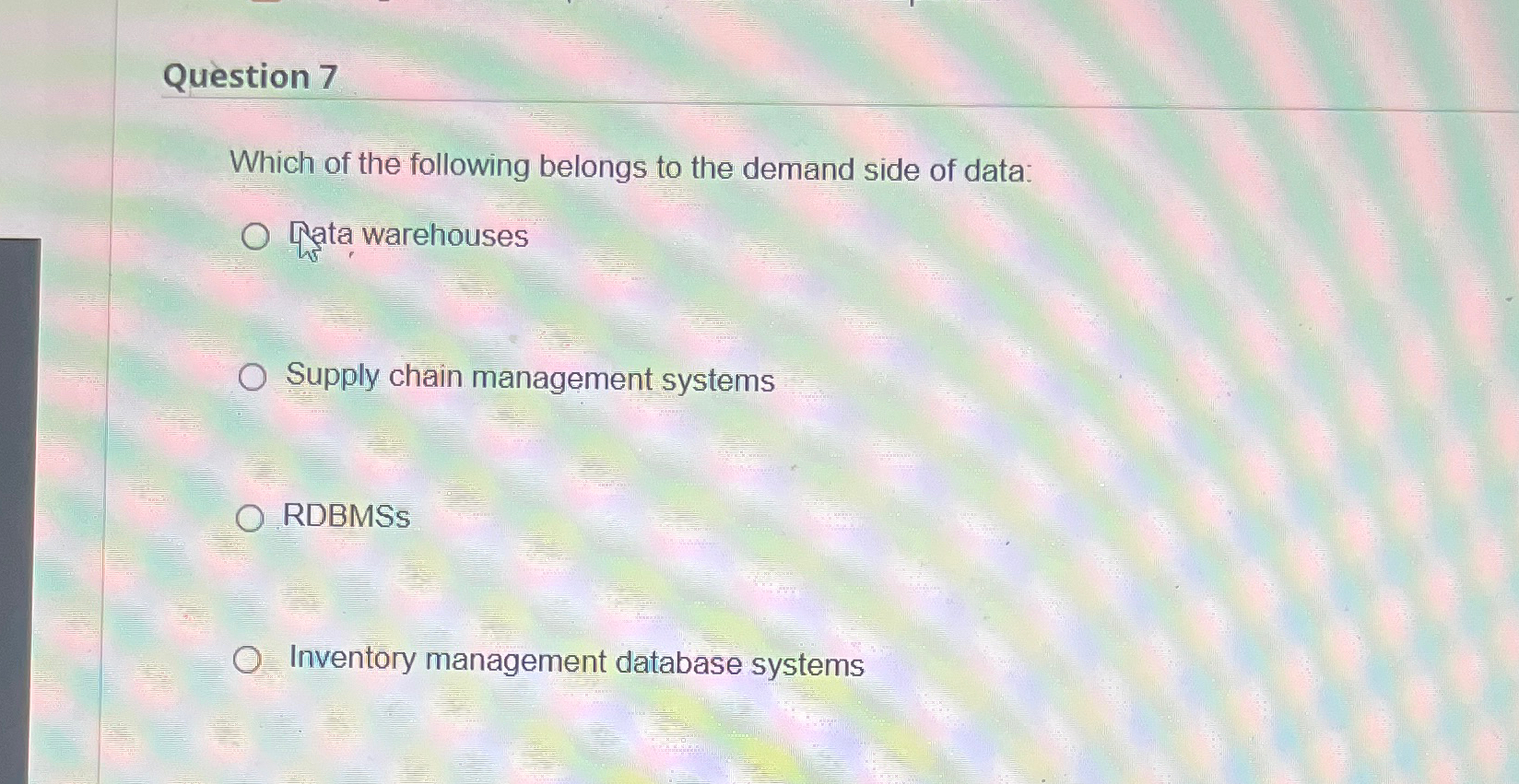 Solved Quèstion 7Which of the following belongs to the | Chegg.com