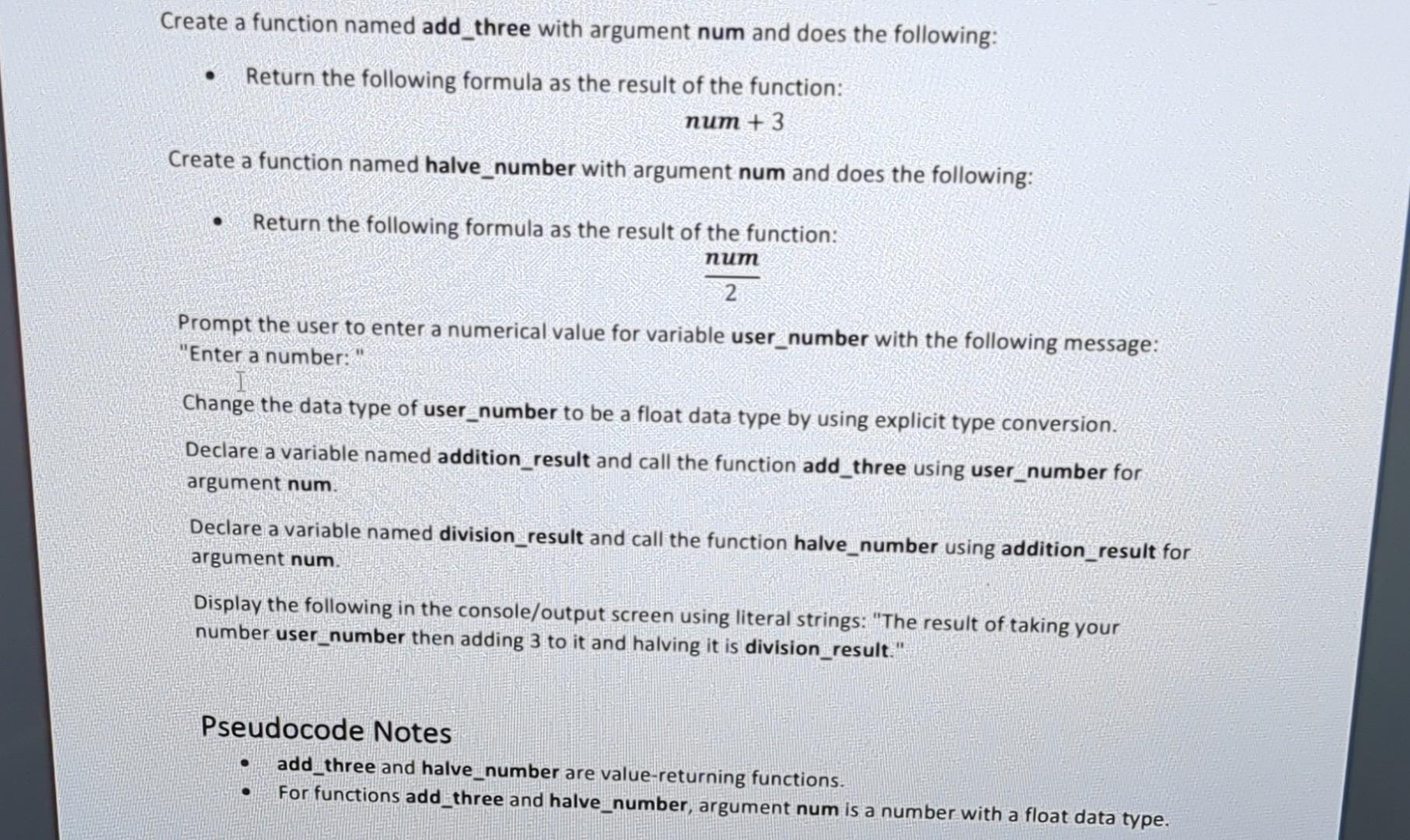 Solved Background Information Problem Description: You are | Chegg.com