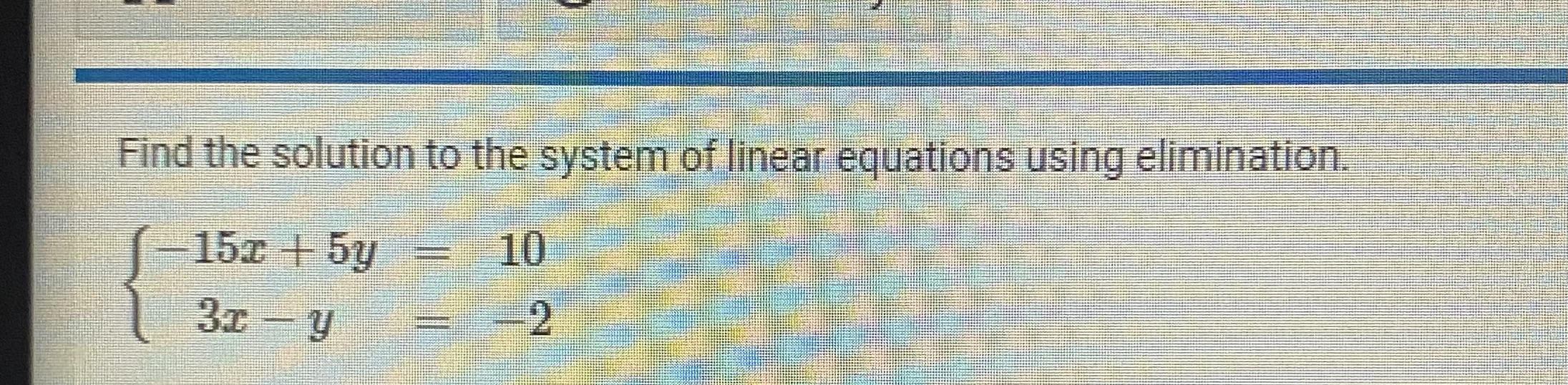 Solved Find the solution to the system of linear equations | Chegg.com