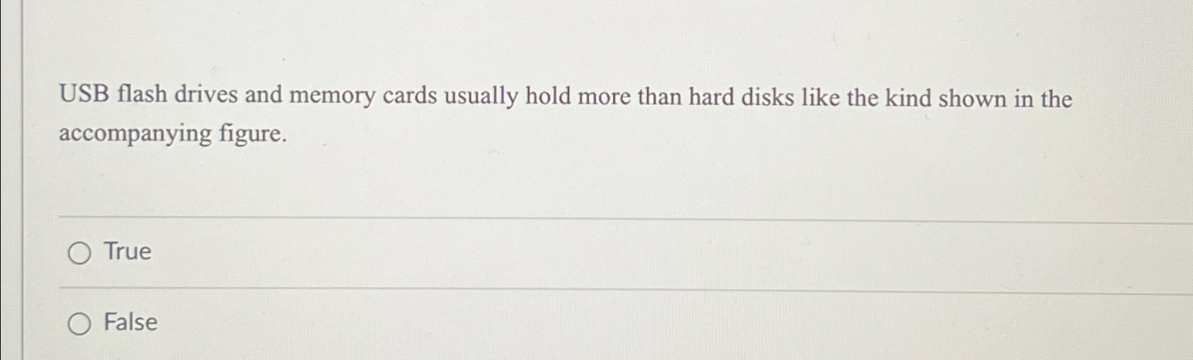 Solved USB flash drives and memory cards usually hold more | Chegg.com