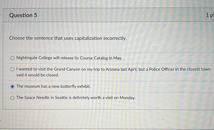 Knowing the basic rules of capitalization and using | Chegg.com