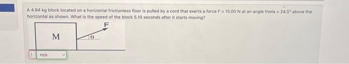 Solved A 4.94 kg block located on a horizontal frictionless | Chegg.com