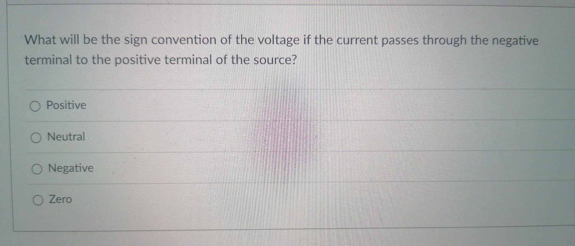 Solved What will be the sign convention of the voltage if | Chegg.com