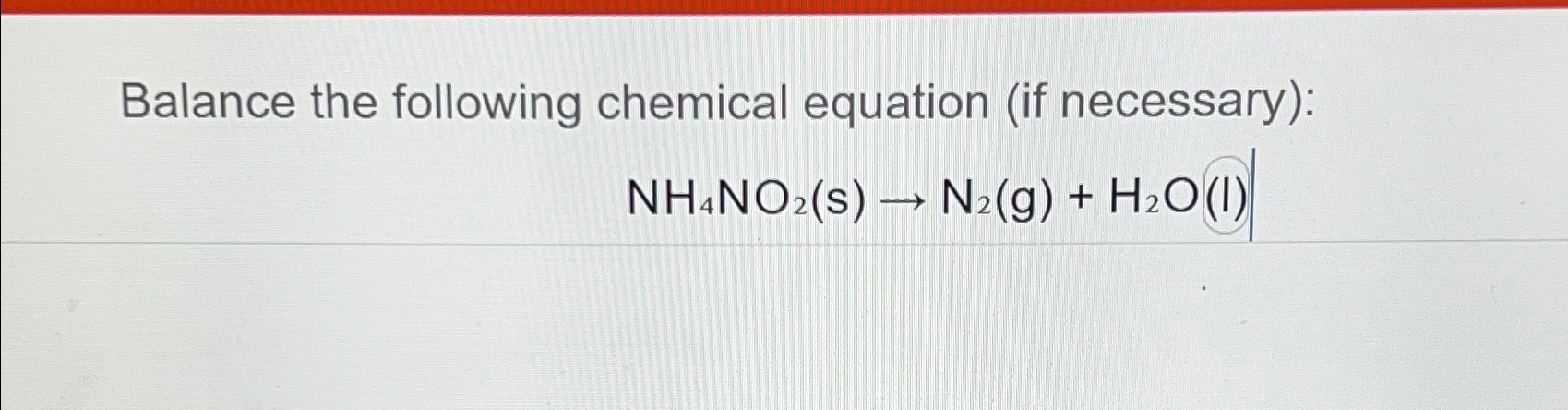 Solved Balance the following chemical equation (if | Chegg.com