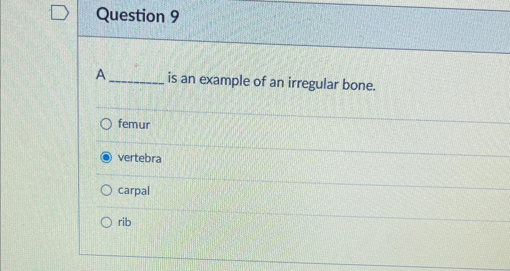Solved Question 9A is an example of an irregular | Chegg.com
