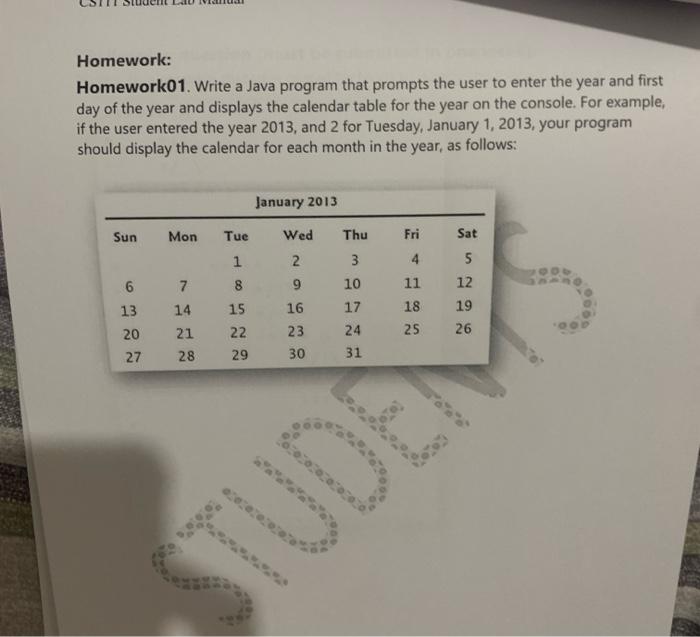 Solved Homework Homework01 Write A Java Program That