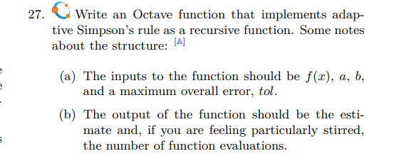 Solved Write An Octave Function That Implements Adap Tive