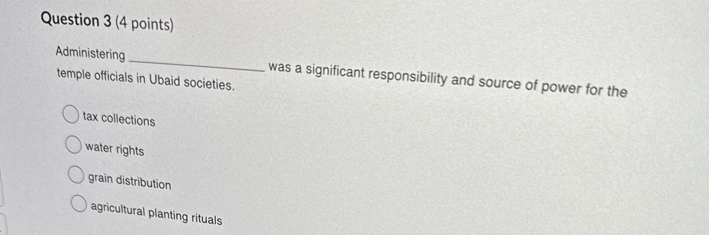 Solved Question 3 (4 ﻿points)Administering ﻿temple | Chegg.com