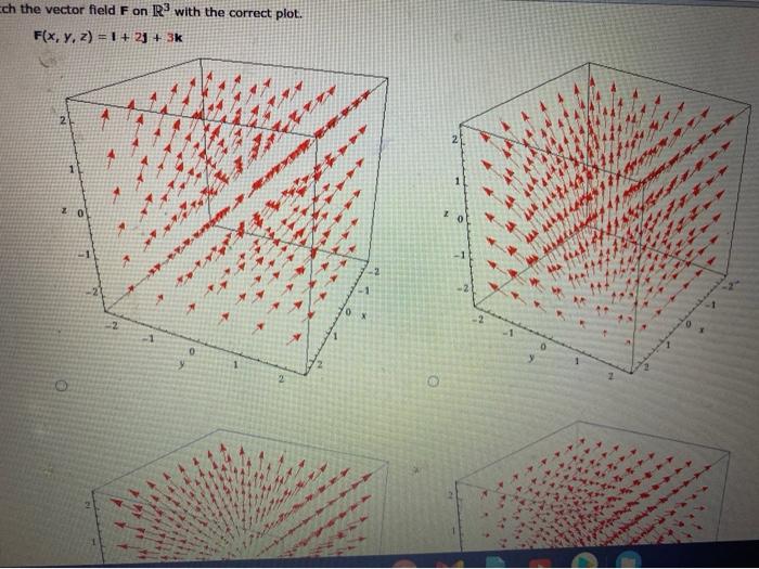Solved Match The Vector Field F On R3 With The Correct Plot 4390