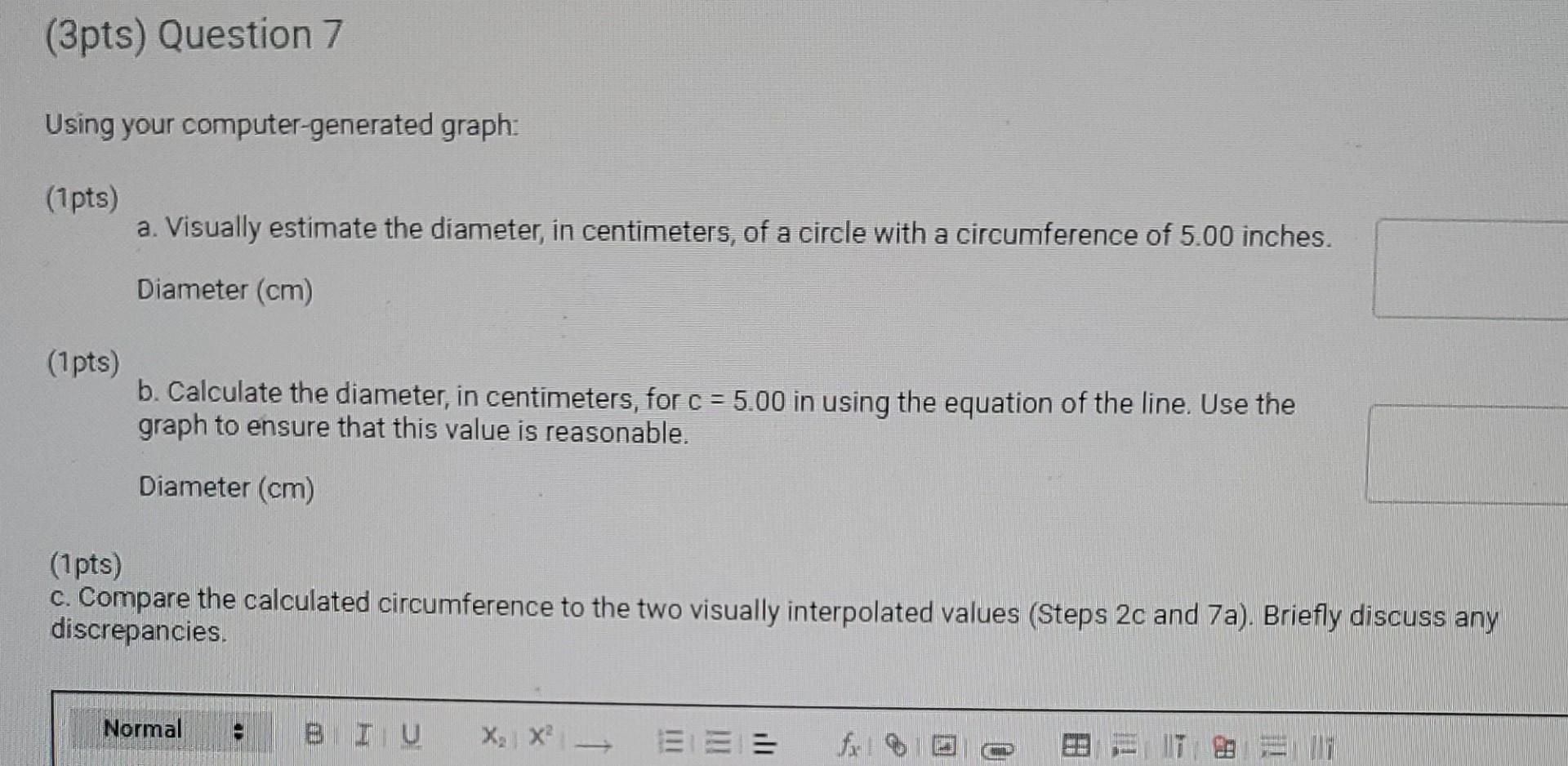 Solved (3pts) Question 6 Using your computer-generated | Chegg.com