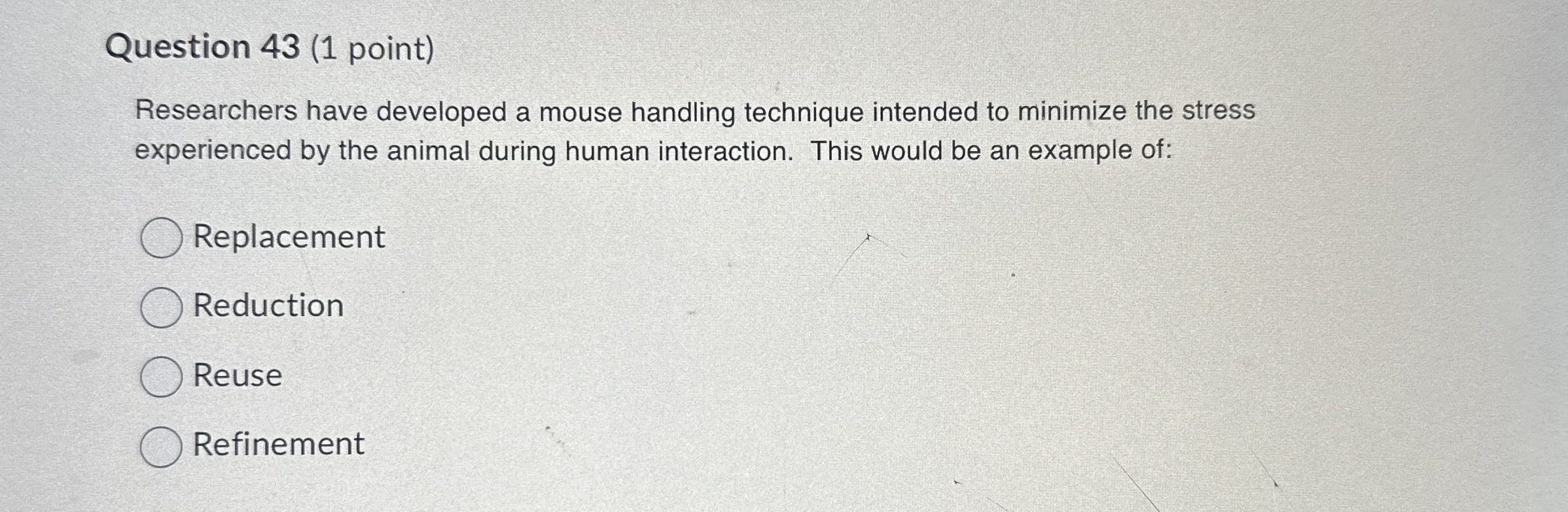 Solved Question 43 (1 ﻿point)Researchers have developed a | Chegg.com