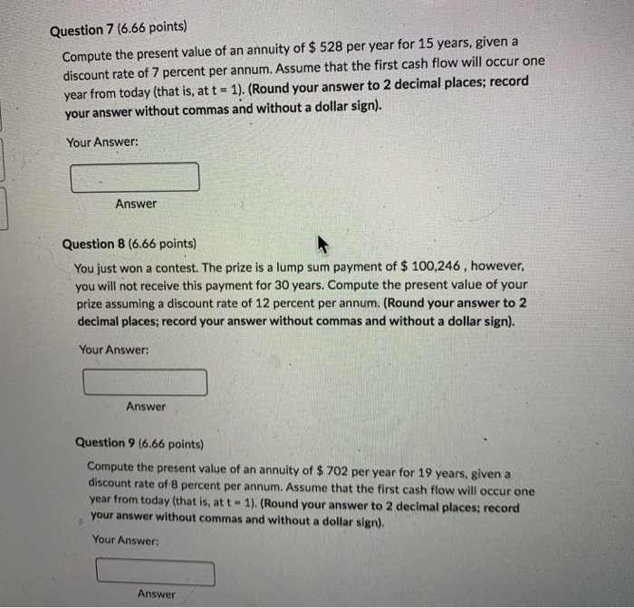 Solved Question 4 (6.66 points) Assume that you deposit $ | Chegg.com