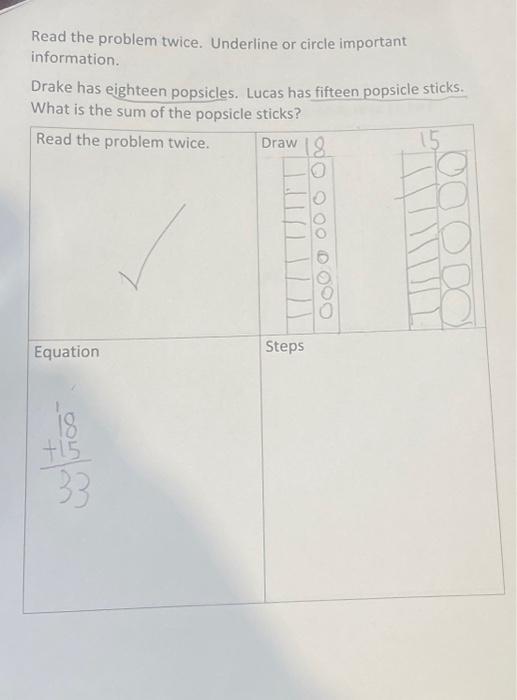 Solved Read the problem twice. Underline or circle important | Chegg.com