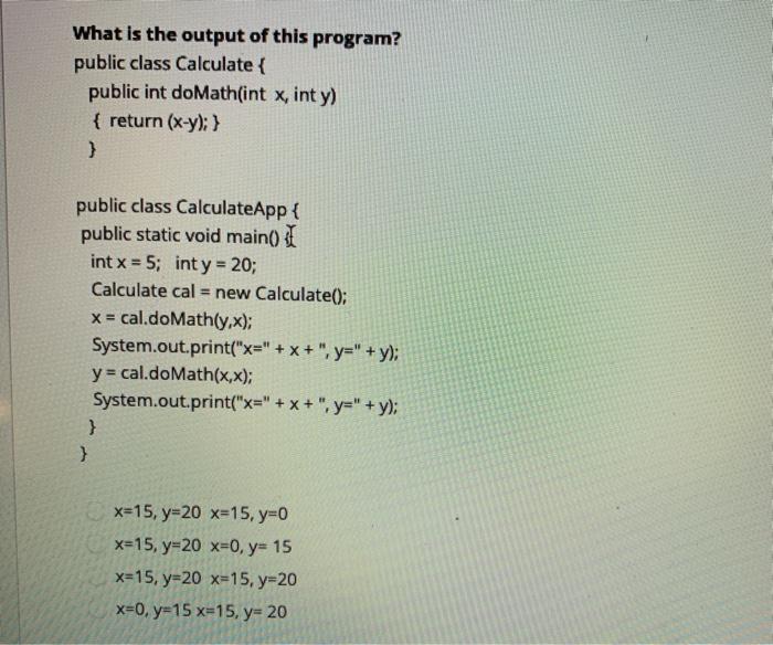 Solved Complete the partial declaration of class Calculate | Chegg.com