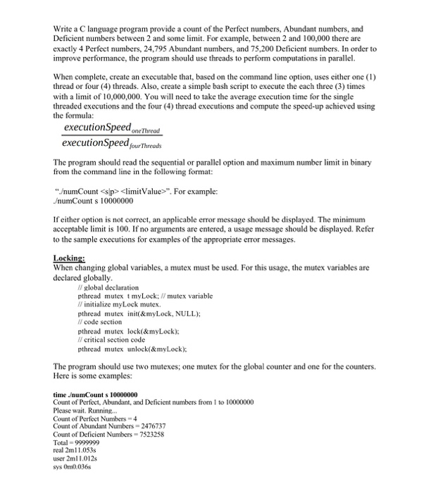 Solved one Thread Write a language program provide a count | Chegg.com