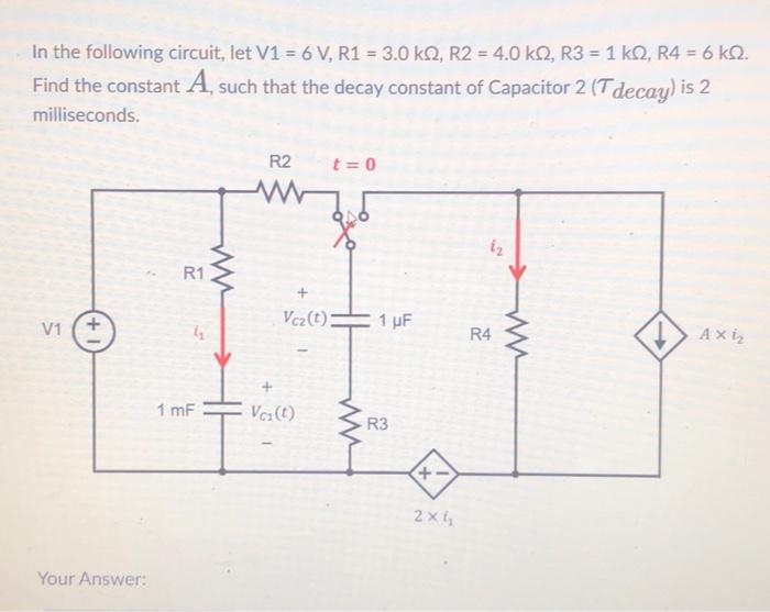 Solved In the following circuit, let V1=6 | Chegg.com