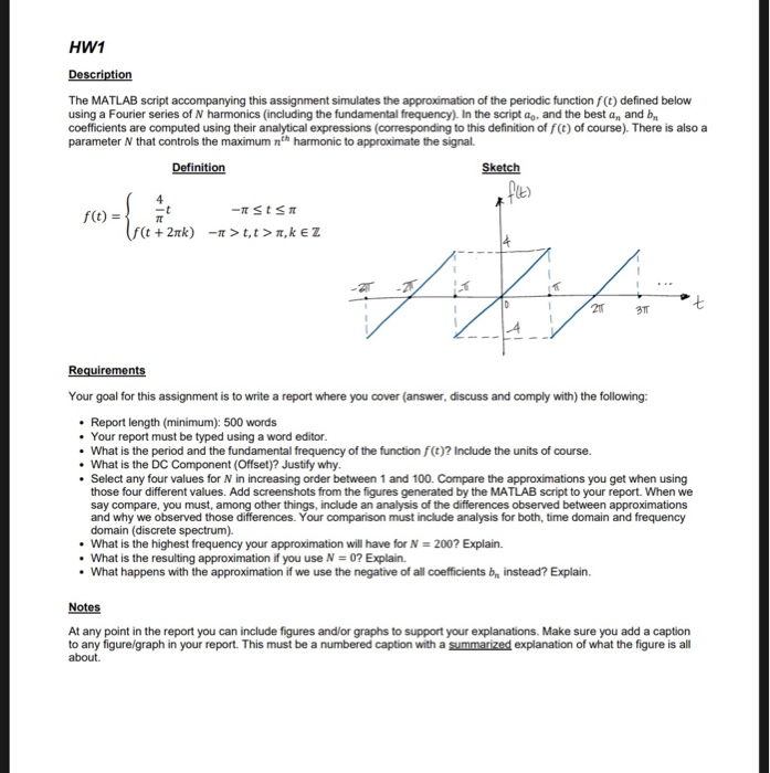 Solved HW1 Description The MATLAB script accompanying this | Chegg.com