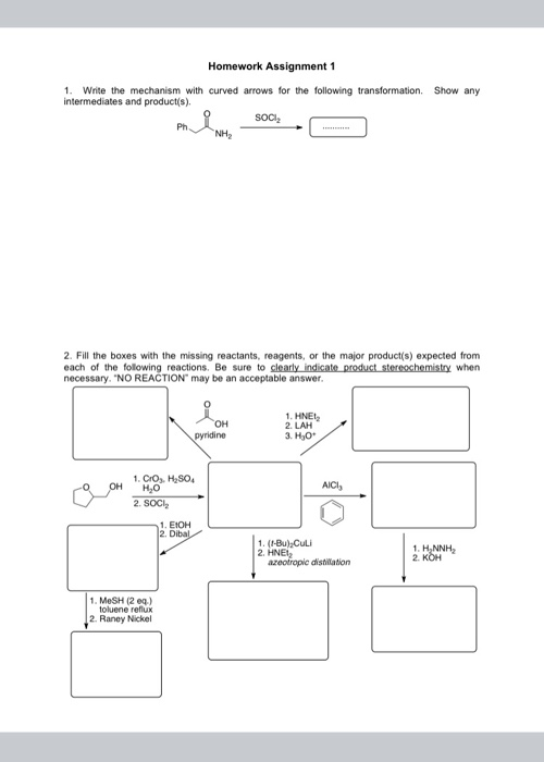 Solved Homework Assignment 1 1. Write the mechanism with | Chegg.com