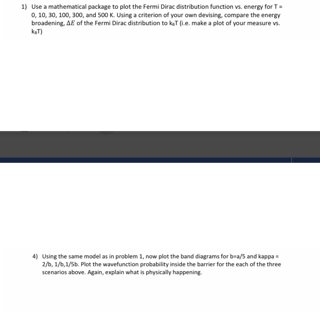 Solved Use a mathematical package to plot the Fermi Dirac | Chegg.com