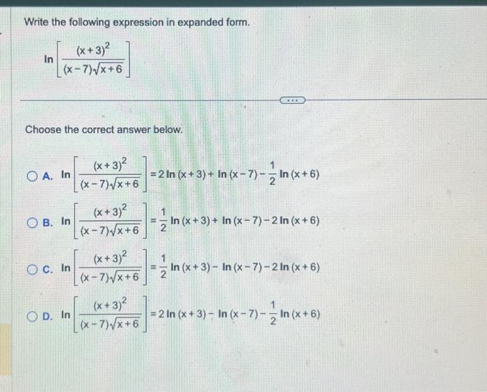 Solved Write the following expression in expanded form. | Chegg.com