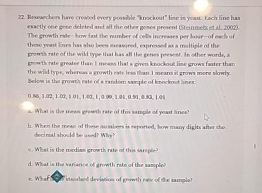 Solved Researchers have created every possible "knockout" | Chegg.com