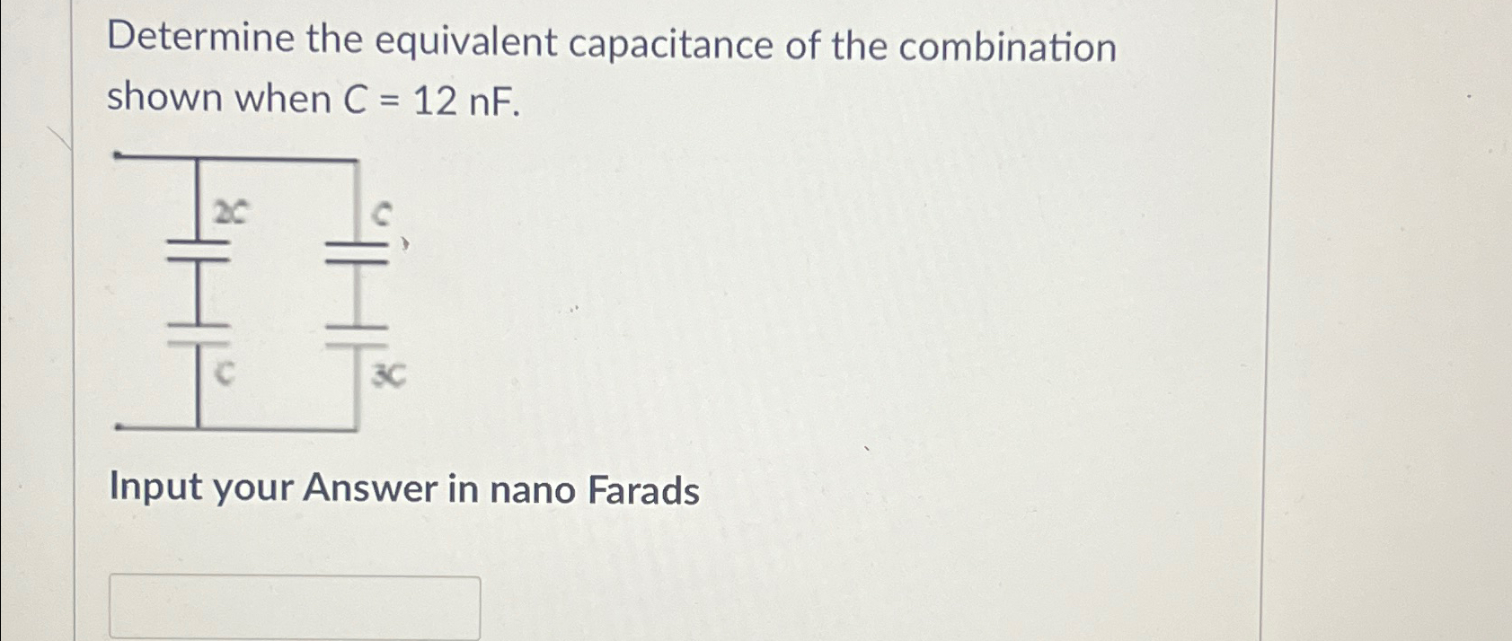 Solved Determine the equivalent capacitance of the | Chegg.com