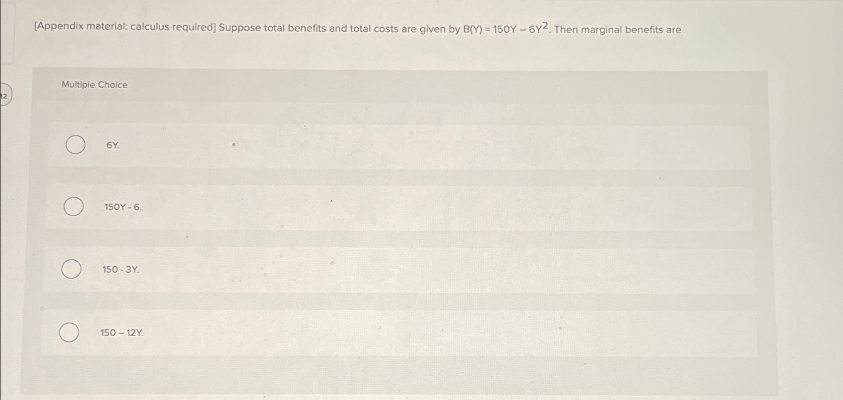 Solved [Appendix material: calculus required] ﻿Suppose total | Chegg.com