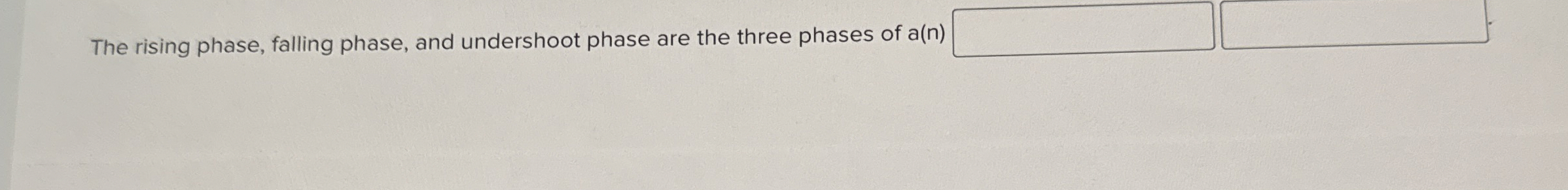 Solved The rising phase, falling phase, and undershoot phase | Chegg.com