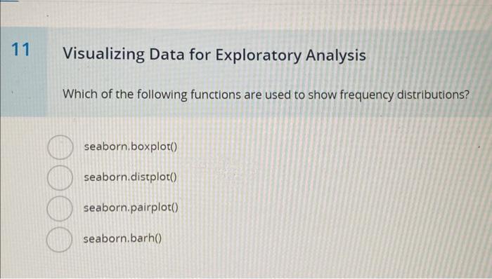 Solved Visualizing Data for Exploratory Analysis Which of | Chegg.com