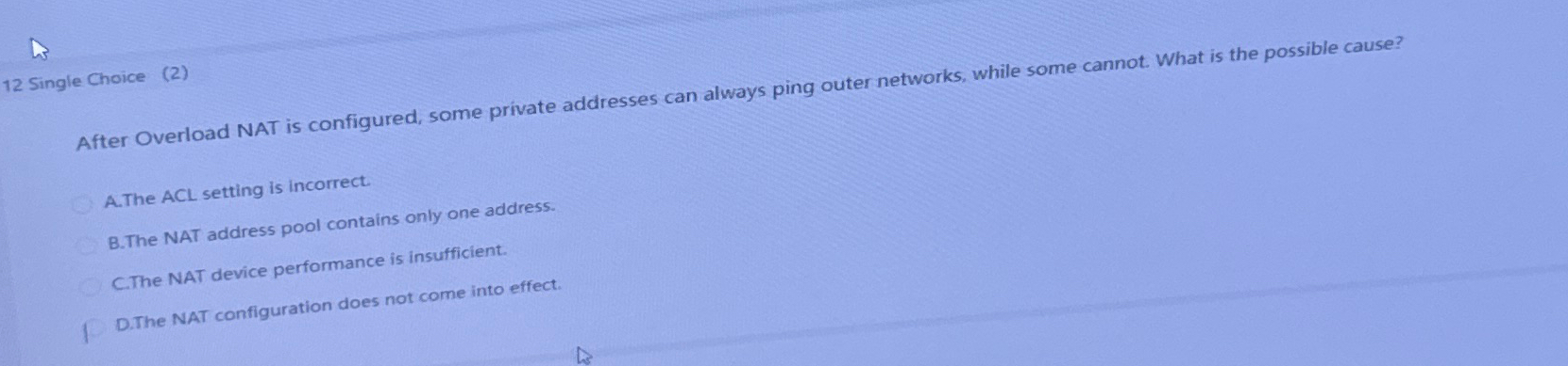 Solved After Overload NAT is configured, some private | Chegg.com