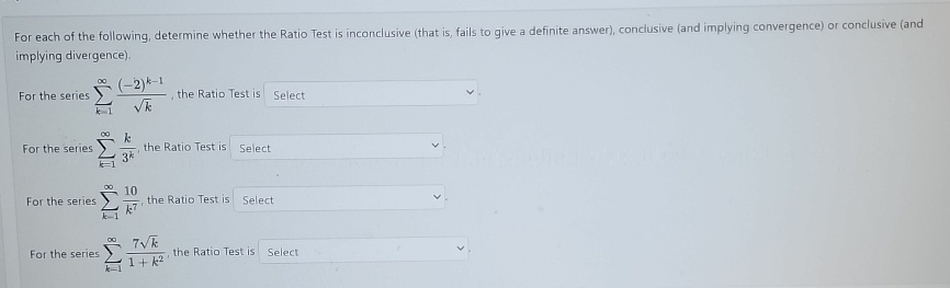 Solved For each of the following, determine whether the | Chegg.com