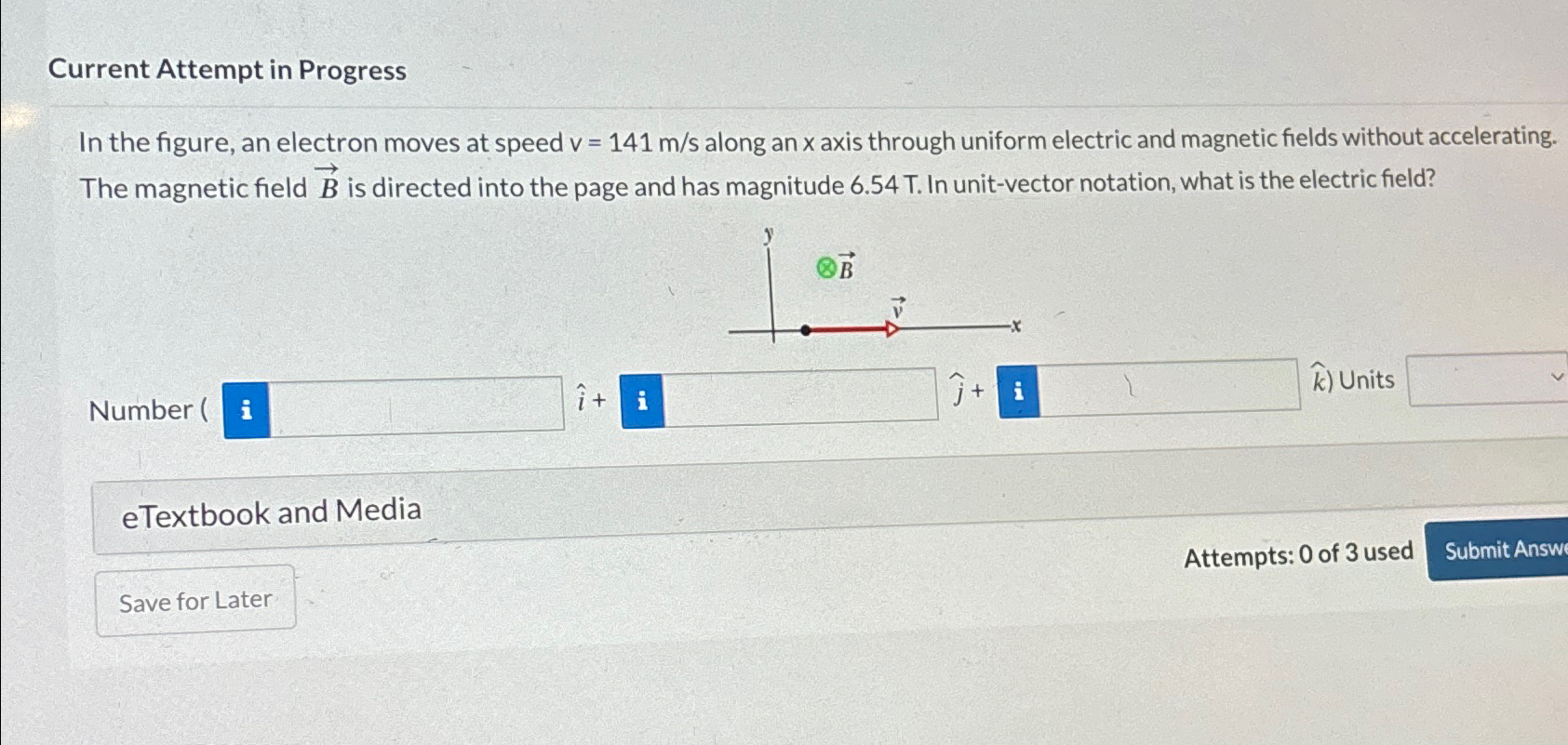 Solved Current Attempt in ProgressIn the figure, an electron | Chegg.com