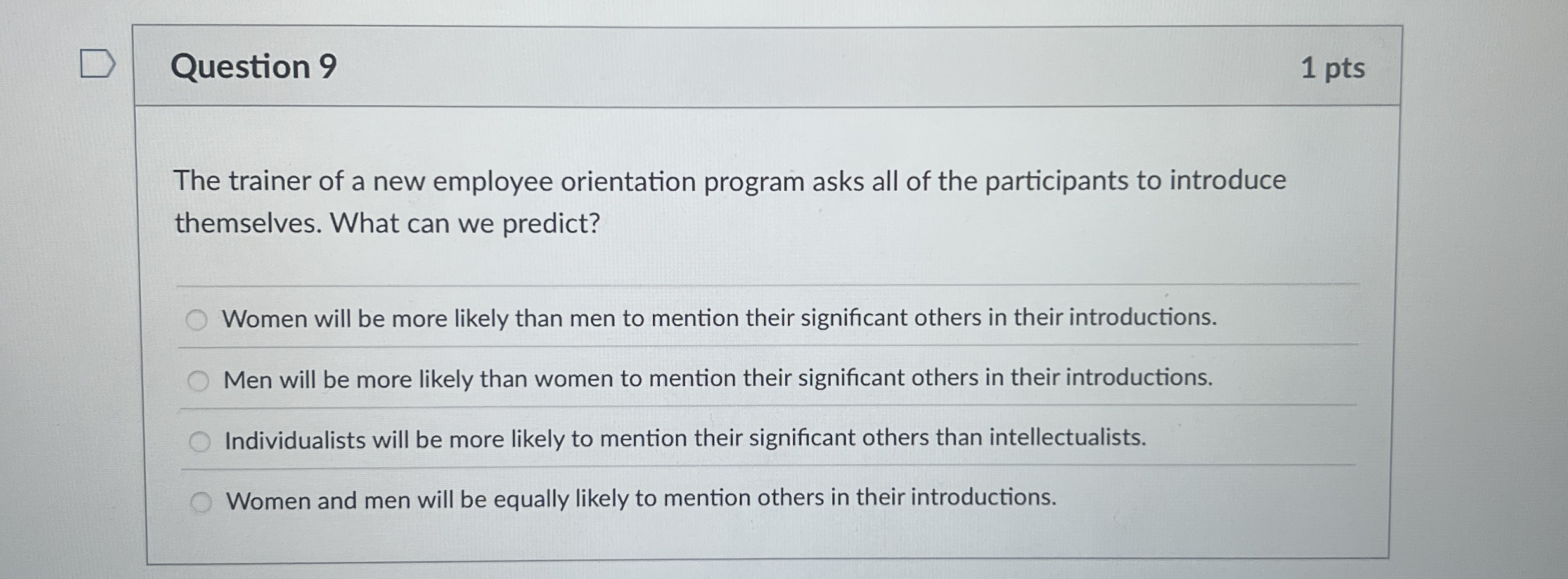 Solved Question 91 ﻿ptsThe trainer of a new employee | Chegg.com