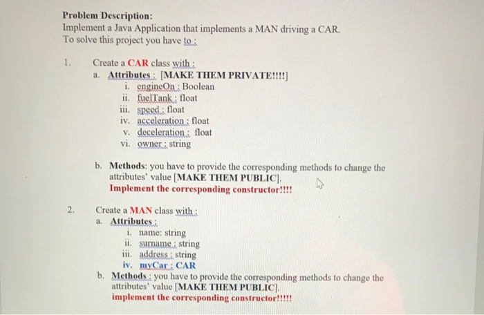 Solved Problem Description: Implement a Java Application | Chegg.com