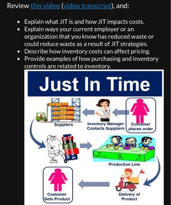 Review this video (video transcript), and: - Explain | Chegg.com