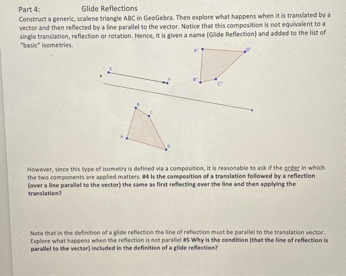 Solved Part 4: Glide Reflections Construct a generic, | Chegg.com