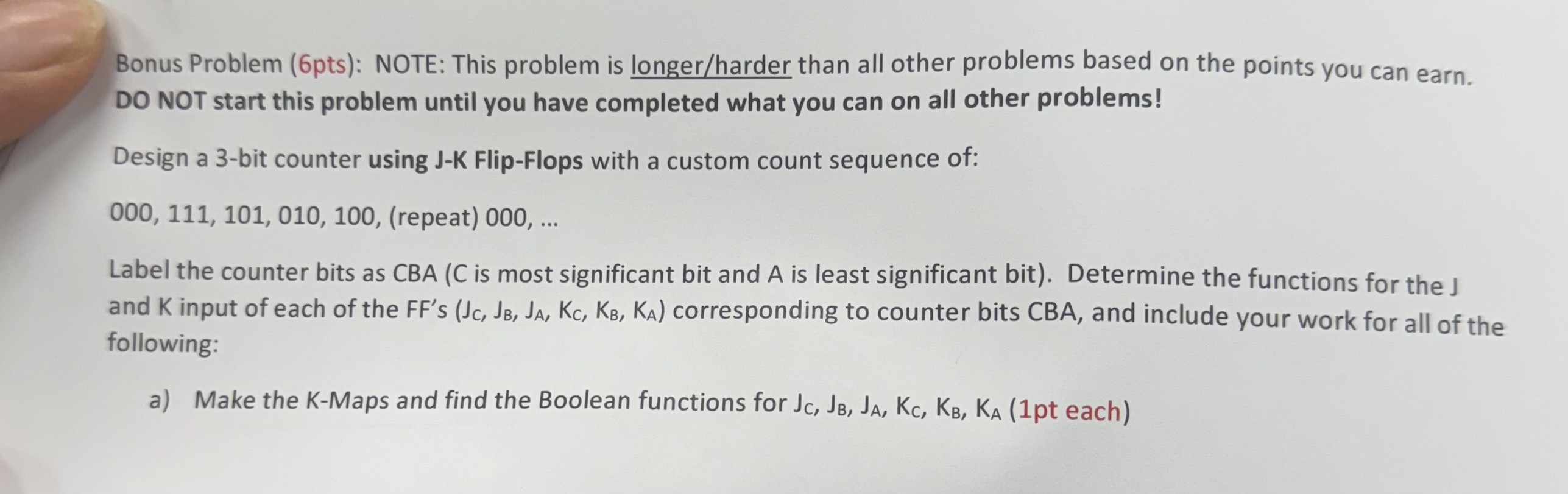 Solved Bonus Problem (6pts): NOTE: This problem is | Chegg.com