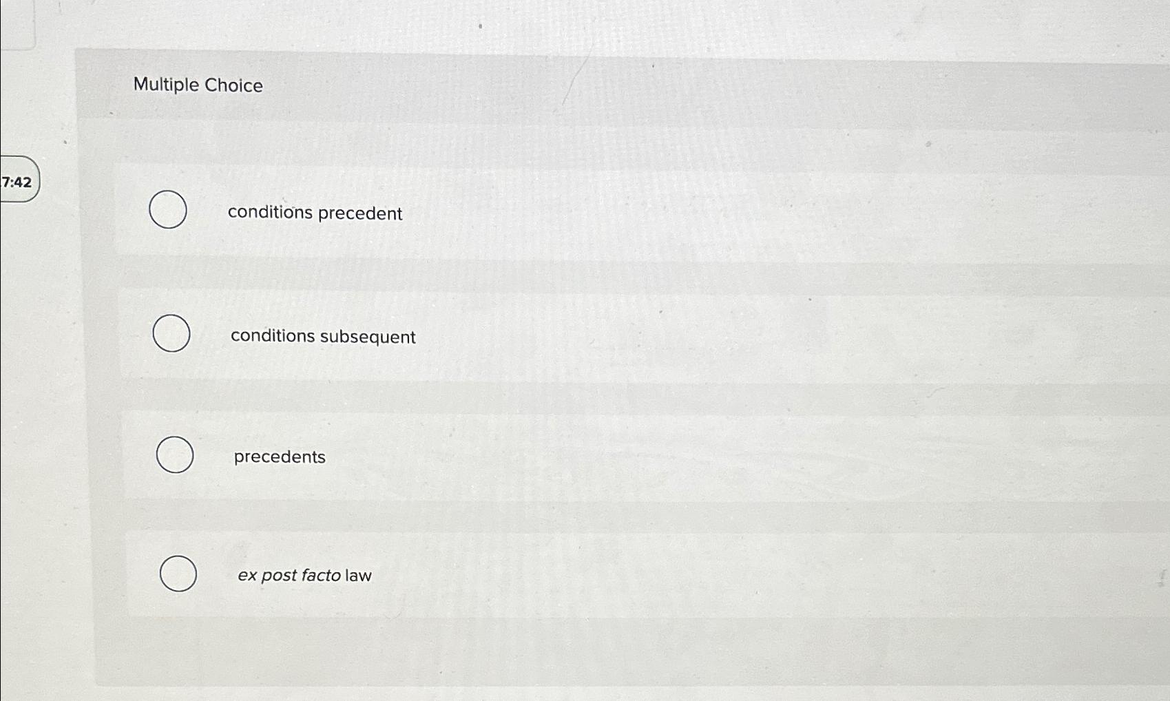 Solved Multiple Choiceconditions precedentconditions | Chegg.com