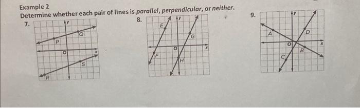 Solved Example 2 Determine whether each pair of lines is | Chegg.com