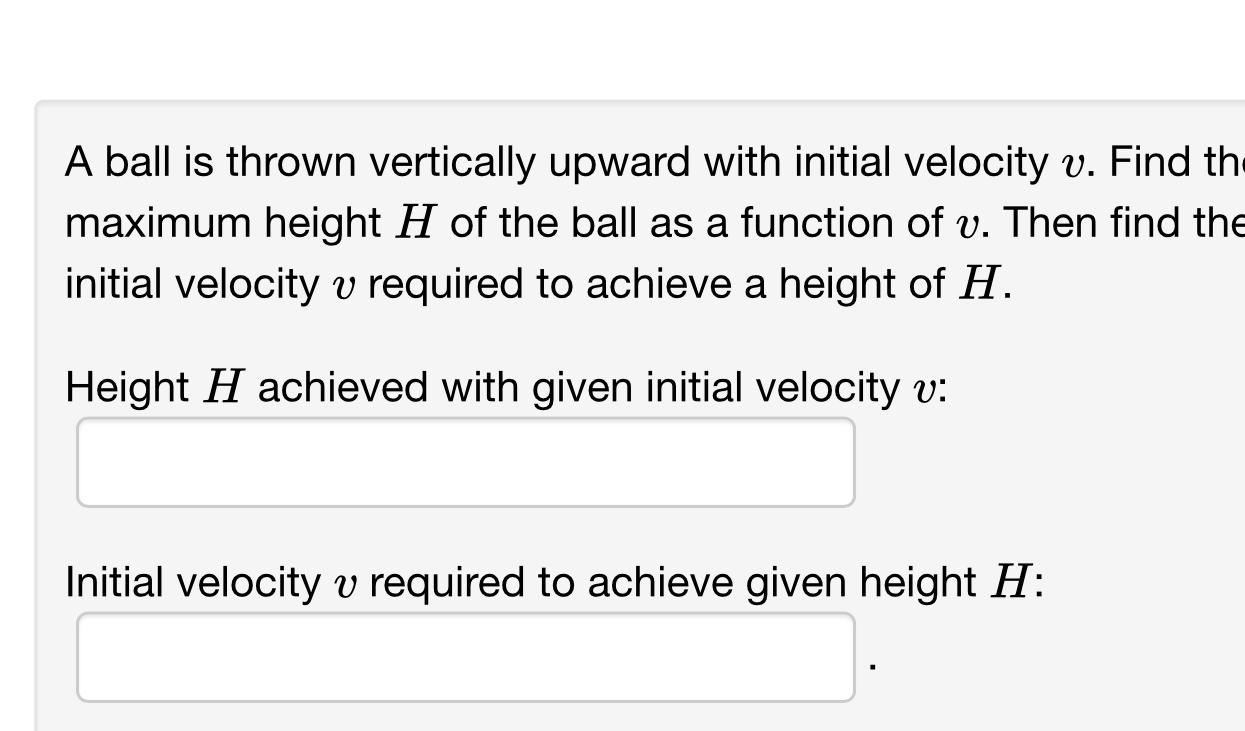 Solved A ball is thrown vertically upward with initial | Chegg.com
