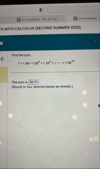 Solved Do Homework - ﻿Sec 5.1 ﻿HWDo Homework -H WITH | Chegg.com